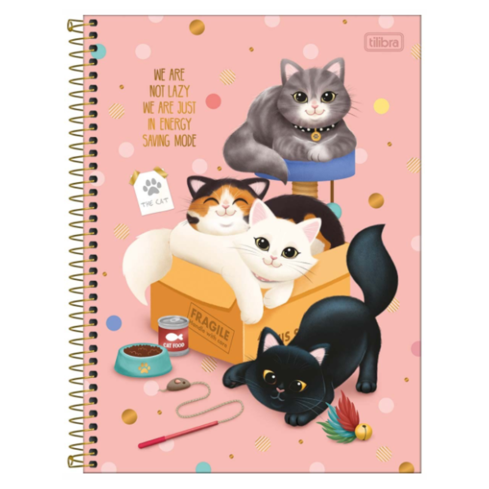 CADERNO UNIVERSITÁRIO 1M PURFECT CATS 80FL TILIBRA - GRAFITTE ...