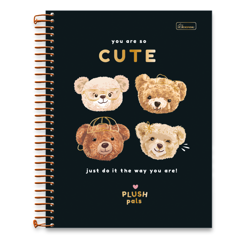 CADERNO UNIVERSITARIO 10M 160FLS PLUSH PALS CADERSIL - Papelaria ...