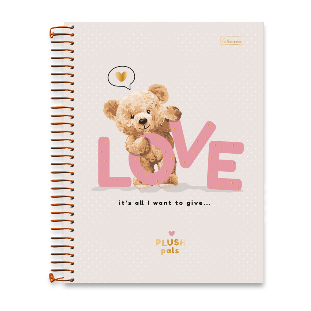 CADERNO UNIVERSITARIO 10M 160FLS PLUSH PALS CADERSIL - Papelaria ...