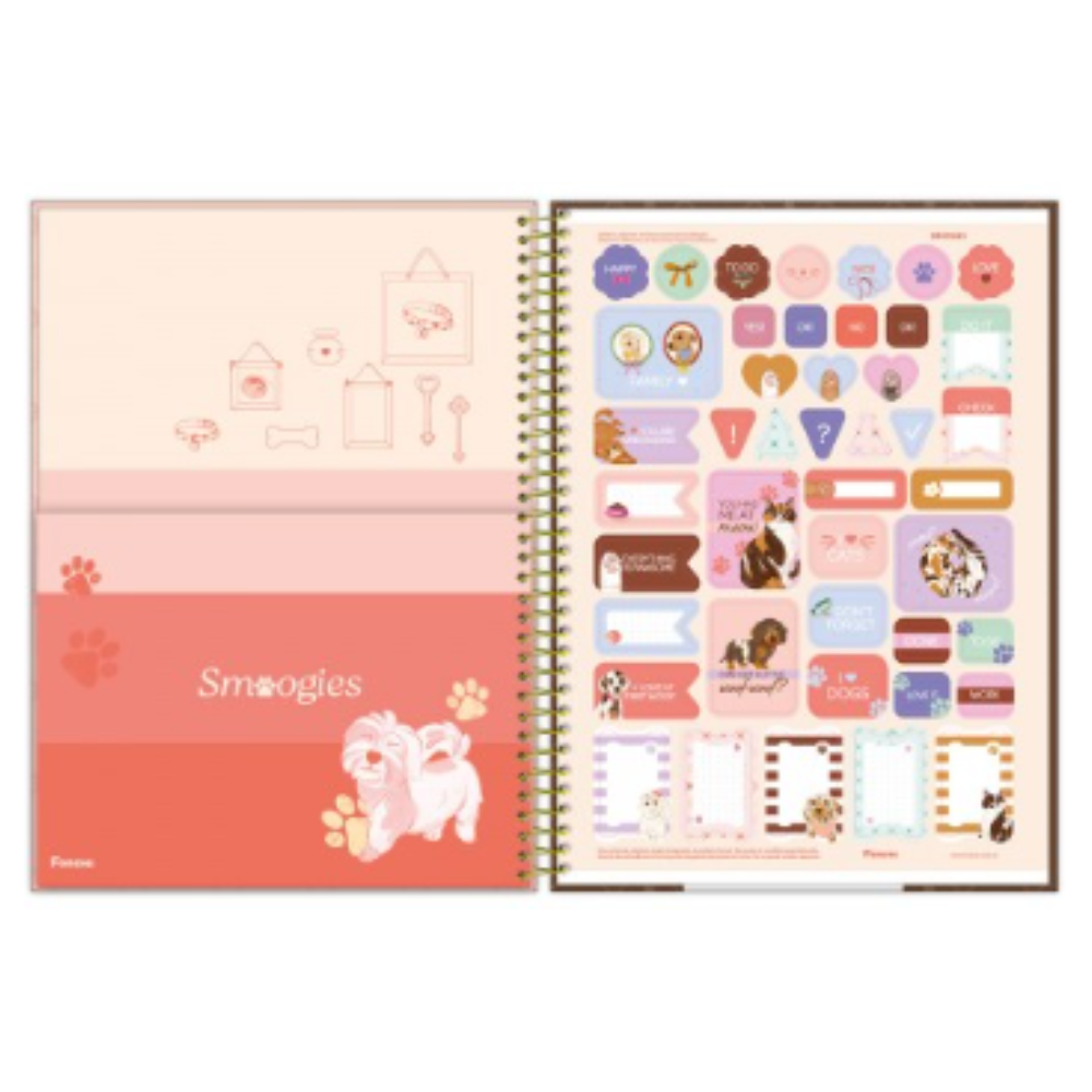 Caderno Universitário 10M Smoogies 160F Foroni - Papelaria Grafitte ...