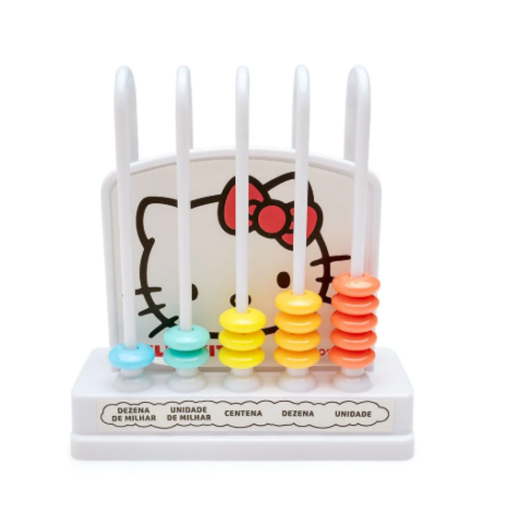 Mini Ábaco 5 colunas Hello Kitty 10456 Leonora - Papelaria Grafitte | Papelaria para inspirar!