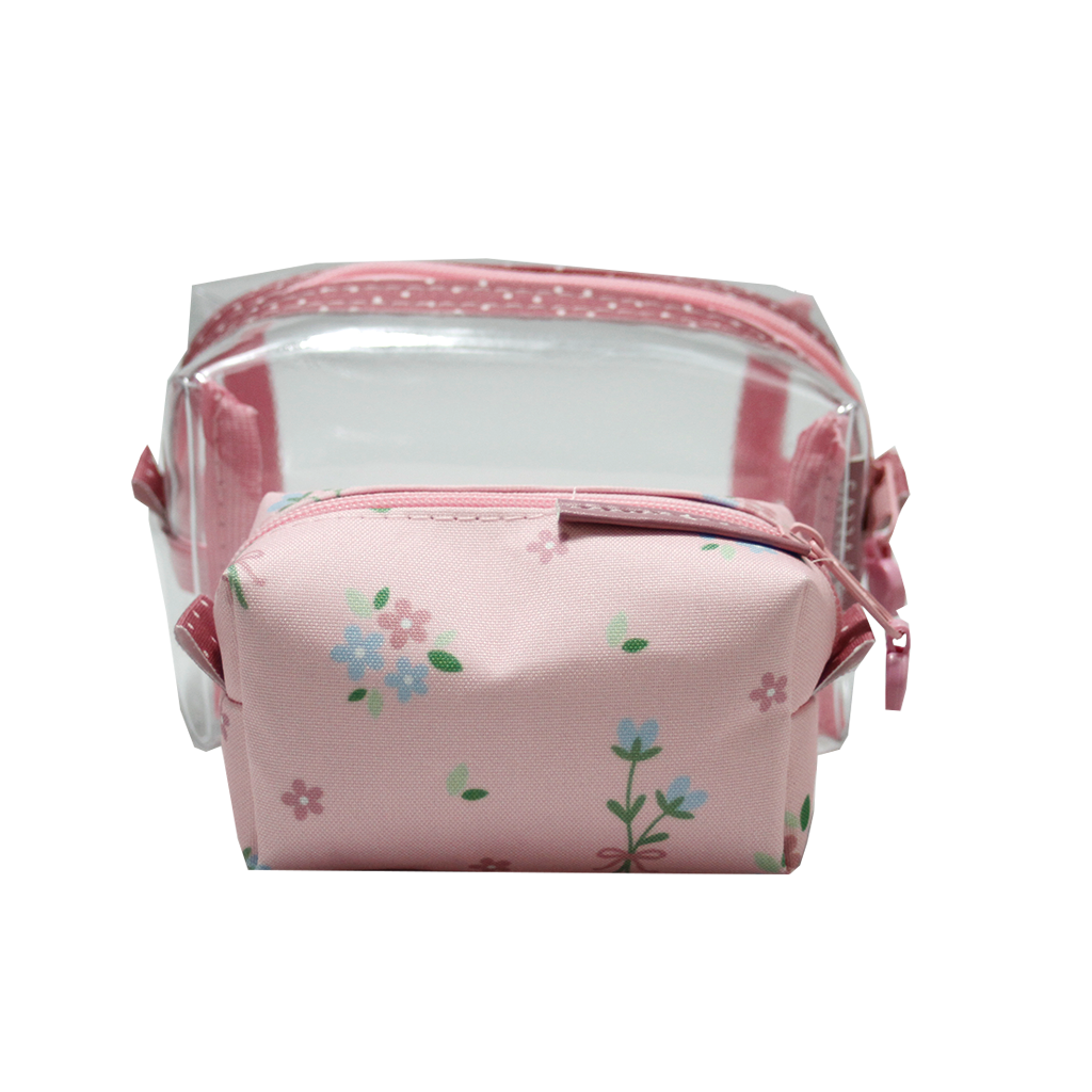 Conjunto de Necessaire Godinho By Sof Boho Rosa Sabra - Papelaria ...