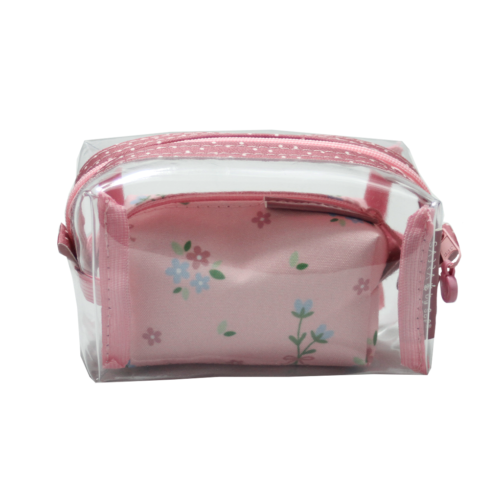 Conjunto de Necessaire Godinho By Sof Boho Rosa Sabra - Papelaria ...