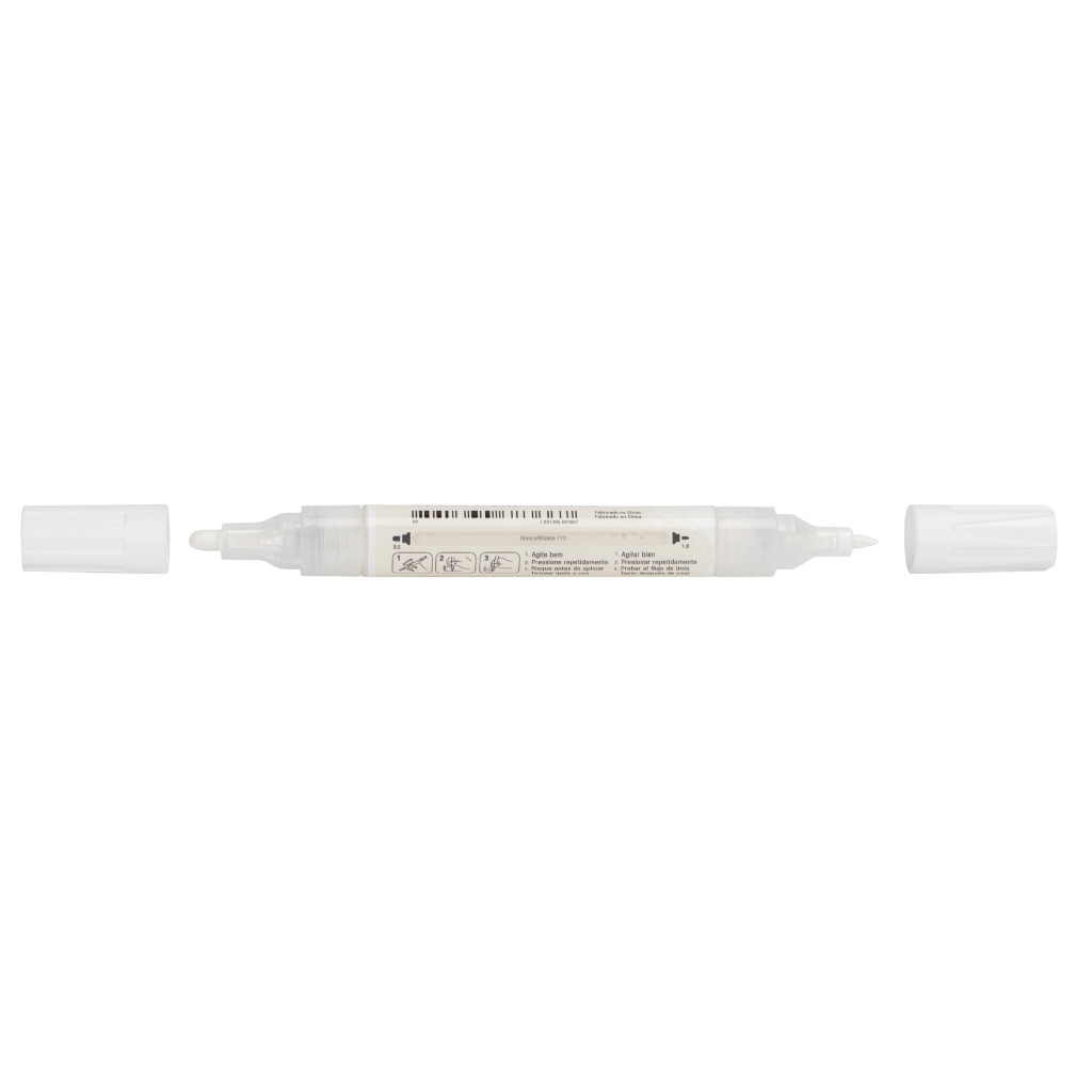 Marcador Multisuperfície Multimark Branco Ponta Dupla Faber Castell ...