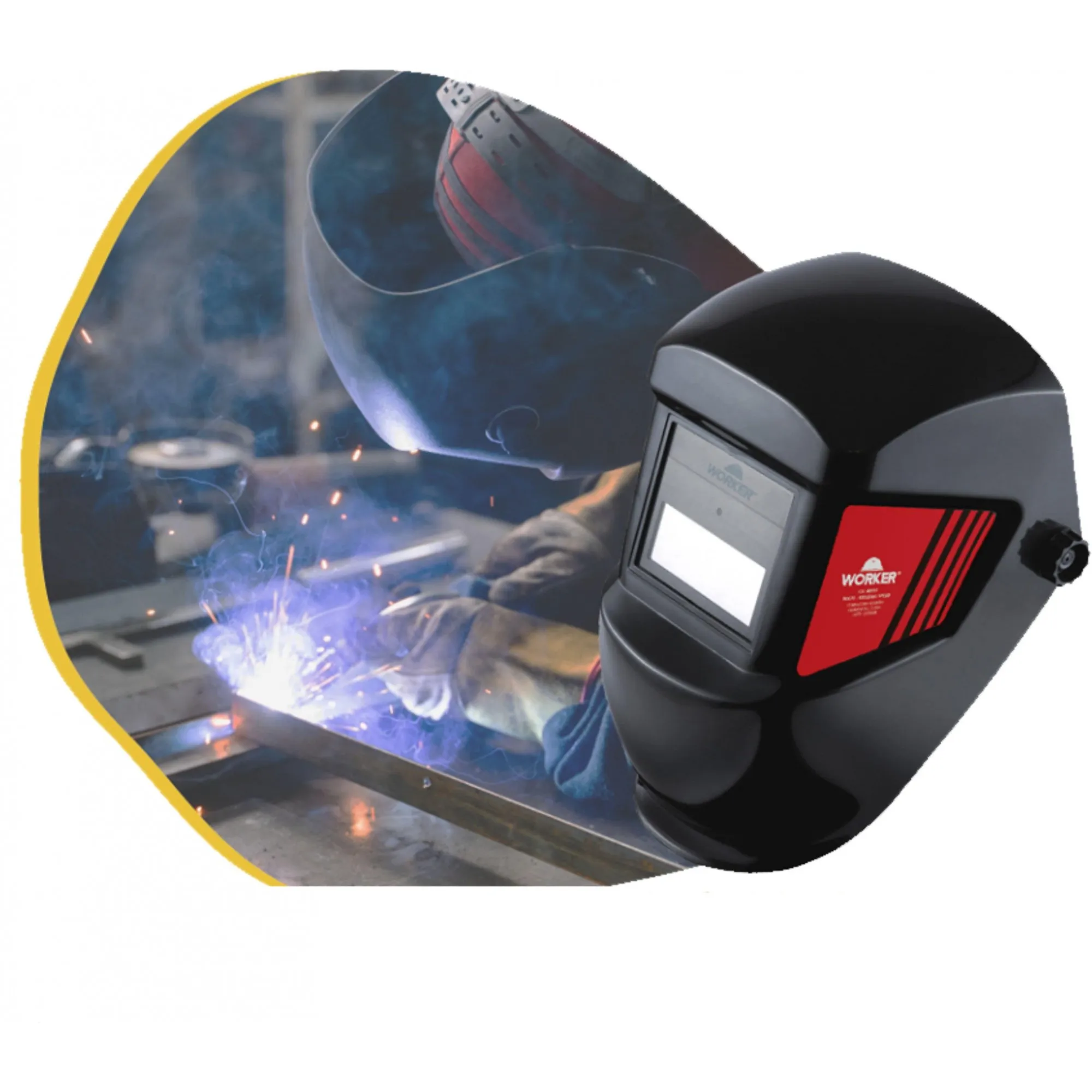 Máscara de Solda Auto Escurecimento WK71 9.13 - 909262 - WORKER - Amazon Compressores - Para ...