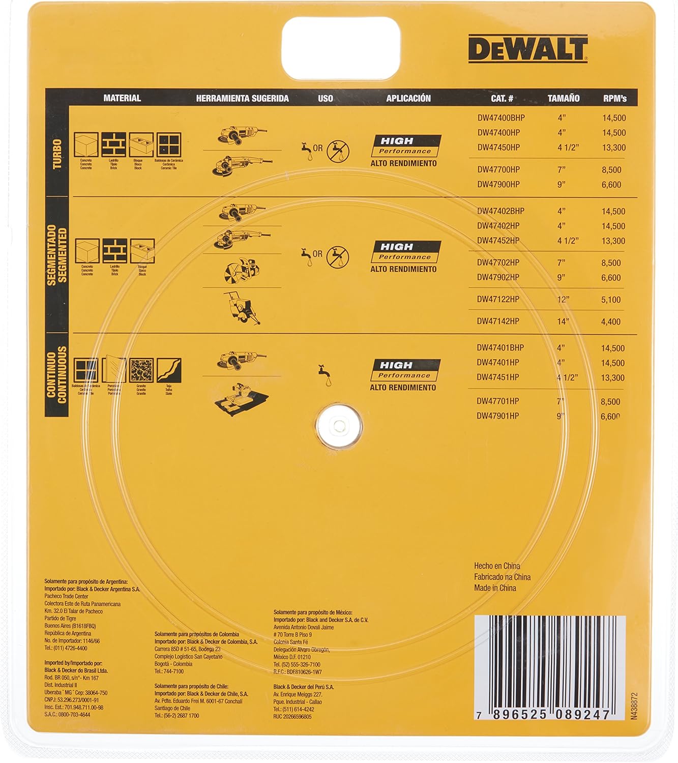 Disco Diamantado Continuo 9" 230MM - DW47901HP DEWALT - Amazon ...