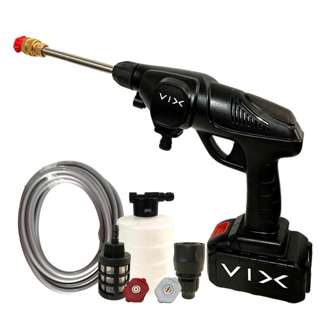 Pistola Lavadora Alta Pressão VIX Portátil com UMA BATERIA - Difusor ar condicionado