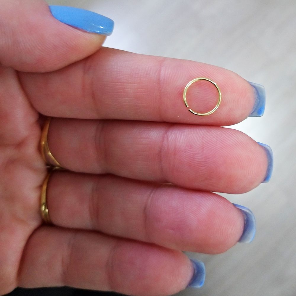 Piercing Argola Em Ouro 18k Nariz Ou Orelha Glamour Joias E RelÓgios