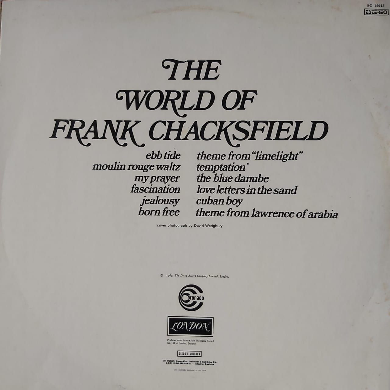 LP - Frank Chacksfield – The World Of Frank Chacksfield (Importado UK ...
