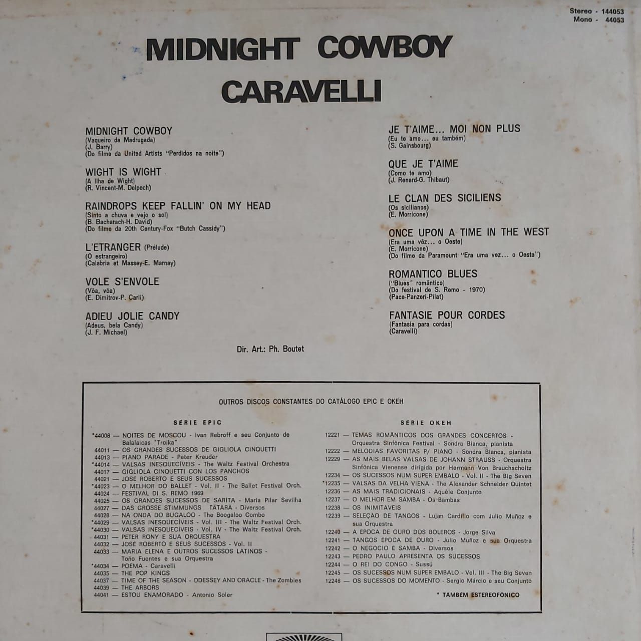 LP - Caravelli – Midnight Cowboy - Colecionadores Discos - vários ...