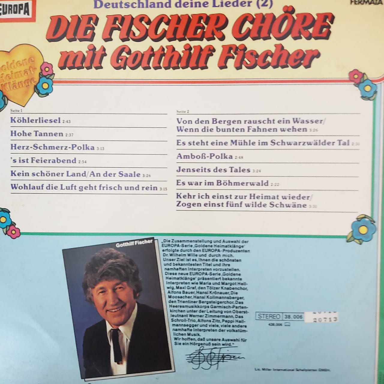 LP - Fischer Chöre – Deutschland Deine Lieder 2 (Importado Alemanha ...