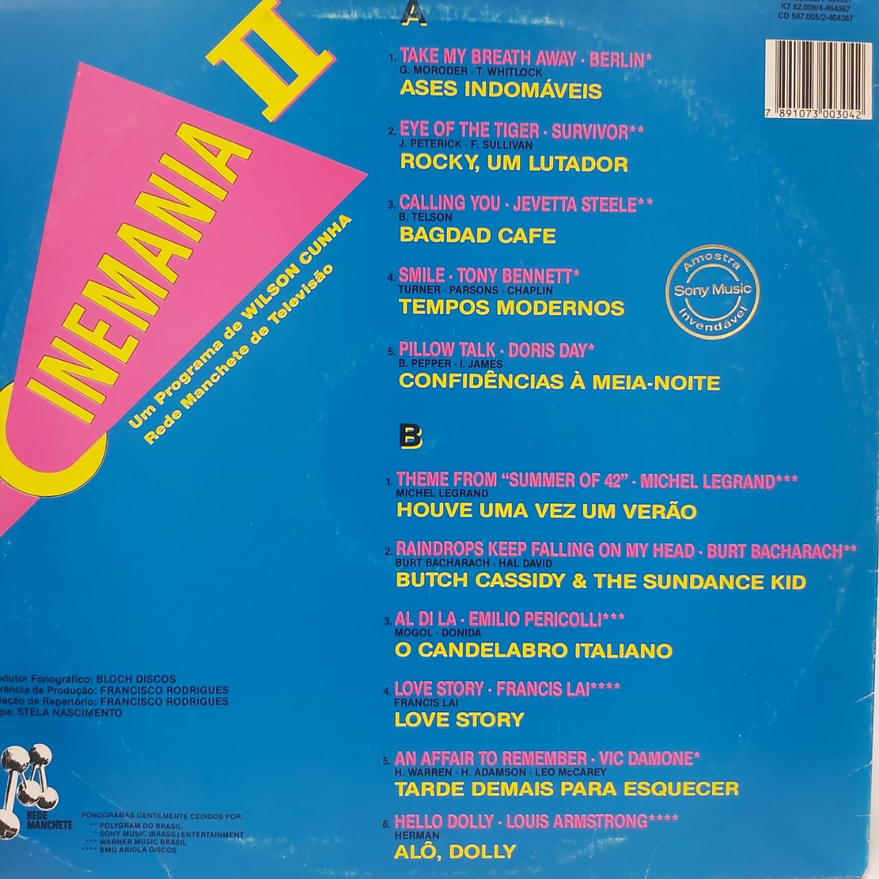 LP - Cinemania II (Vários Artistas) - Colecionadores Discos - vários ...