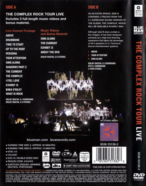 DVD - Blue Man Group – The Complex Rock Tour Live - Colecionadores ...