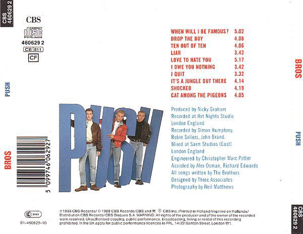 LP - Bros ‎– Push - Colecionadores Discos - vários títulos em Vinil, CD ...