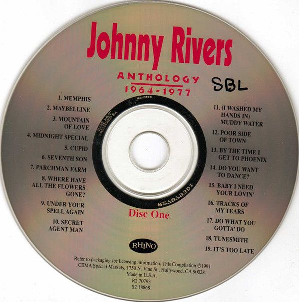CD - Johnny Rivers – Anthology 1964-1977 (CD One ) - Colecionadores ...