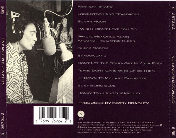 Cd Kd Lang Shadowland Imp Us Colecionadores Discos Vários 1524
