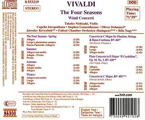CD - Vivaldi - The Four Seasons - Wind Concerti - Colecionadores Discos - vários títulos em ...