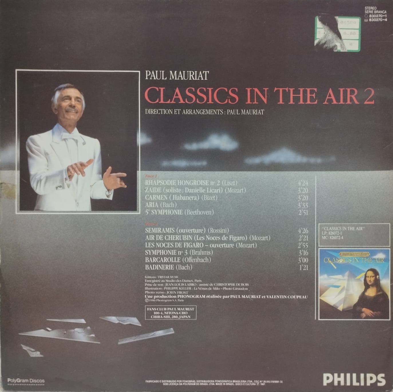 LP - Paul Mauriat – Classics In The Air 2 - Colecionadores Discos ...
