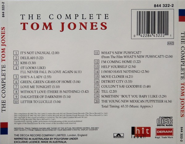 Tom Jones - Colecionadores Discos - vários títulos em Vinil, CD, Blu ...