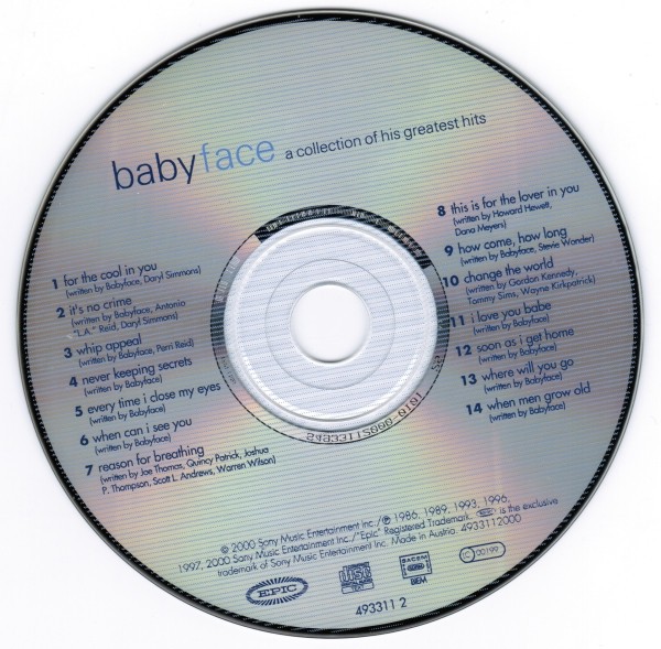 Babyface – A Collection Of His Greatest Hits - Colecionadores Discos ...