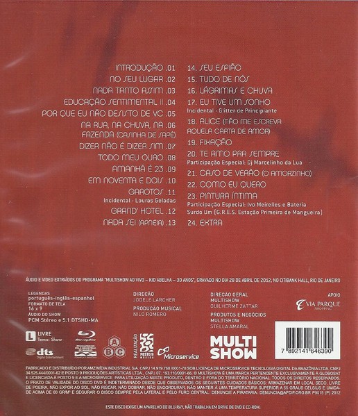 Blu - ray: Kid Abelha – Multishow Ao Vivo (30 Anos) - Colecionadores Discos - vários títulos em ...