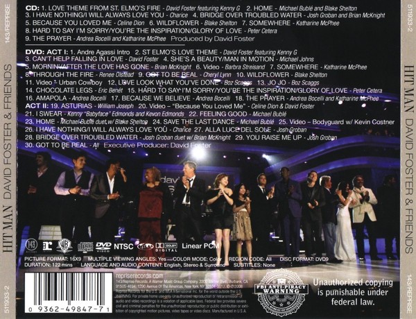 CD - David Foster – Hit Man David Foster & Friends ( cd duplo ...