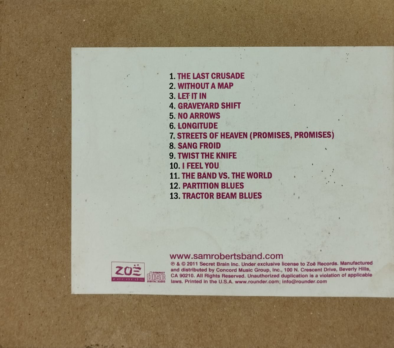 Sam Roberts Band - Colecionadores Discos - vários títulos em Vinil, CD ...