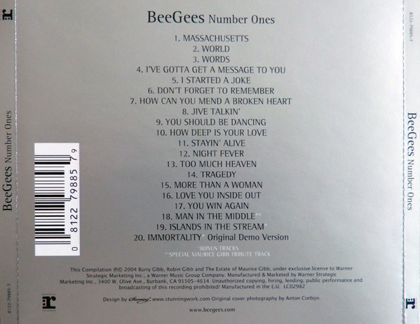 CD - Bee Gees - Number Ones ( Importado - USA ) - Colecionadores Discos ...