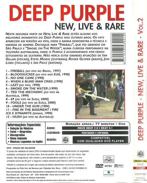 Deep Purple – New, Live & Rare - The Video Collection Vol. 2 ...