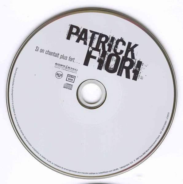 CD - Patrick Fiori – Si On Chantait Plus Fort... ( Importado ...
