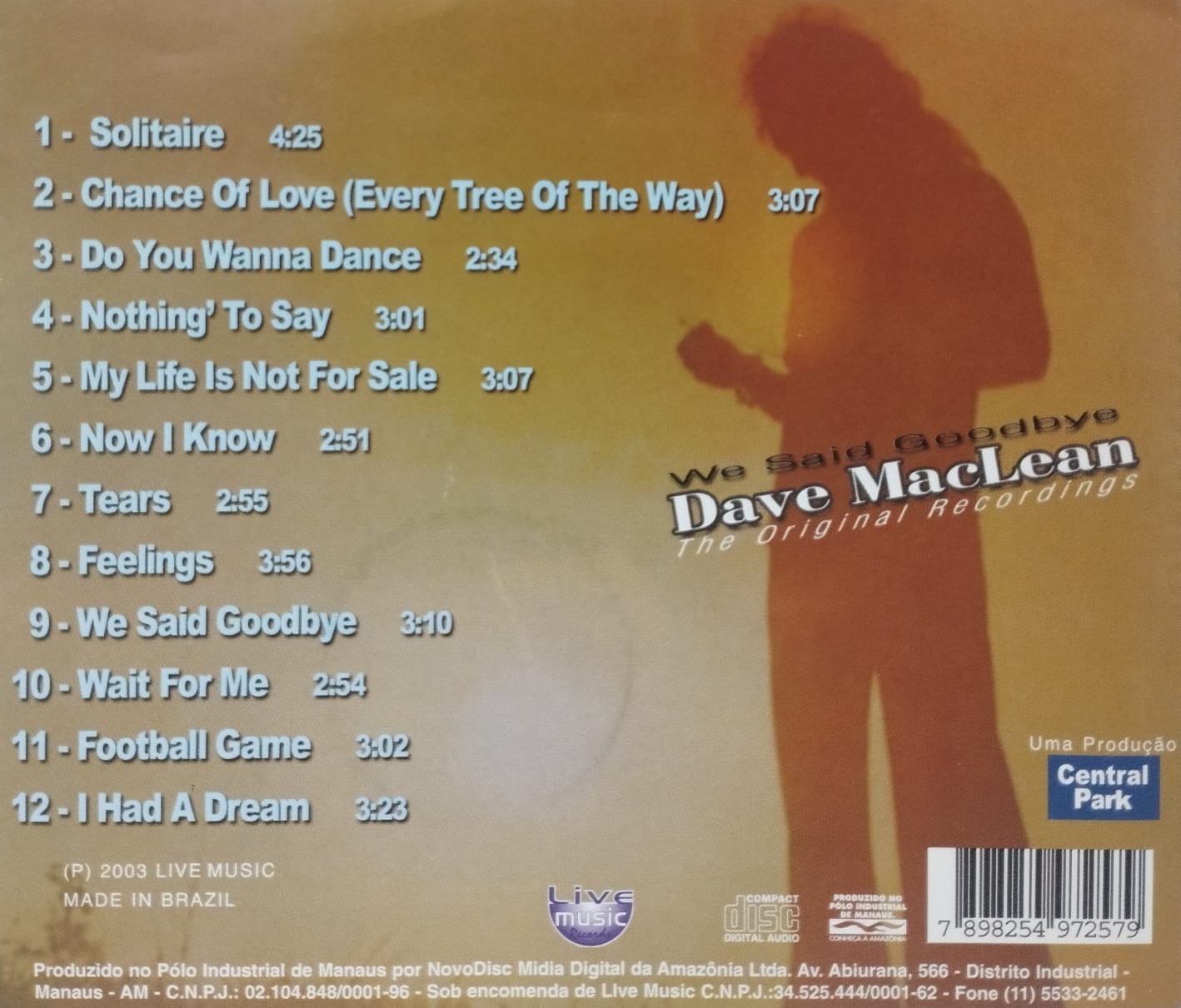 Dave MacLean - Colecionadores Discos - vários títulos em Vinil, CD, Blu ...