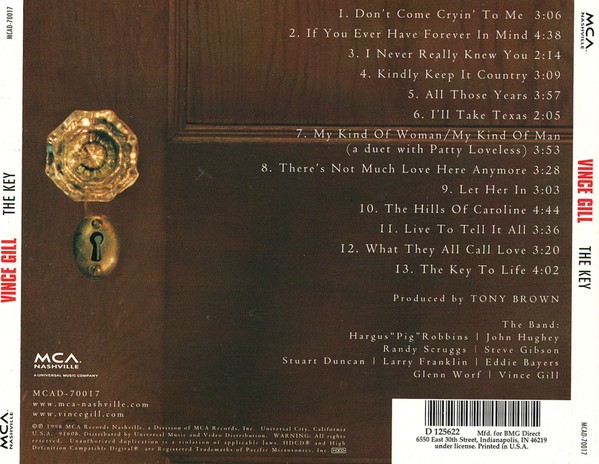 CD - Vince Gill – The Key - Colecionadores Discos - vários títulos em ... CD - Vince Gill – The Key - Colecionadores Discos - vários títulos em ...
