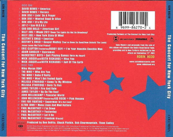 CD The Concert For New York City ( Vários Artistas ) - ( Importado ...