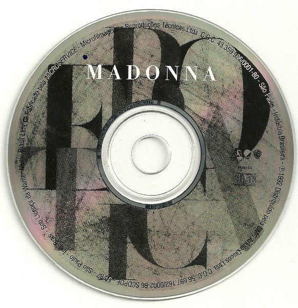 CD Madonna – Erotica - Colecionadores Discos - vários títulos em Vinil, CD, Blu-ray e DVD