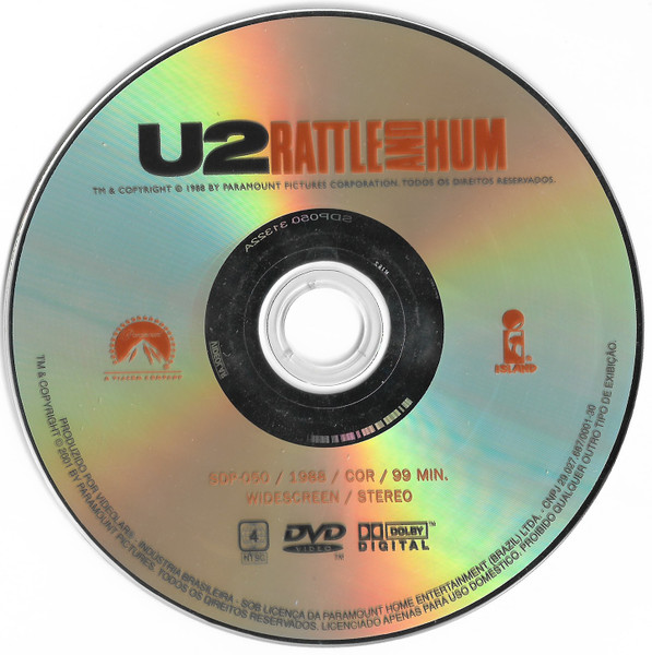 DVD U2 – Rattle And Hum - Colecionadores Discos - vários títulos em ...
