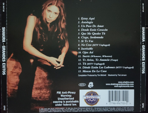CD Shakira – Grandes Exitos ( Importado ) - Colecionadores Discos ...