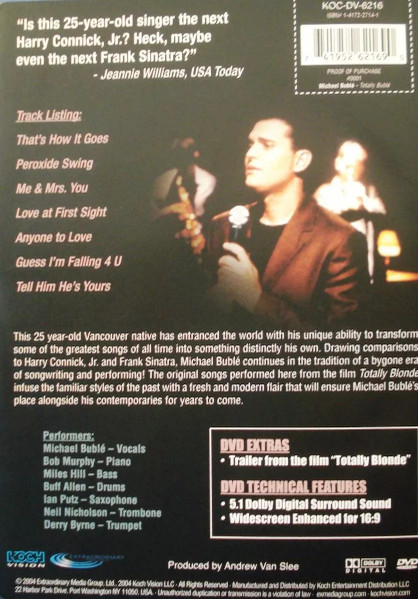 DVD Michael Bublé – Totally Bublé (Original Songs From The Motion Pict ...