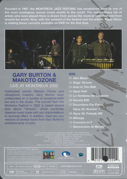 DVD Gary Burton & Makoto Ozone – Live At Montreux 2002 - Colecionadores Discos - vários títulos ...