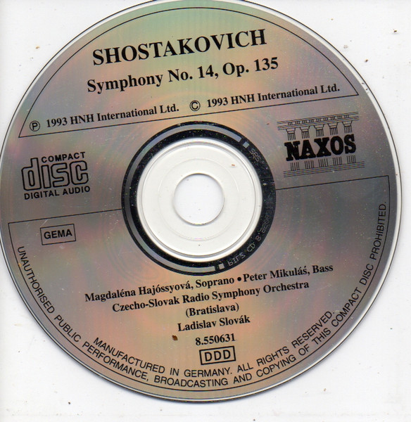 CD Shostakovich - Symphony No. 14 ( IMP - GERMANY ) - Colecionadores Discos - vários títulos em ...