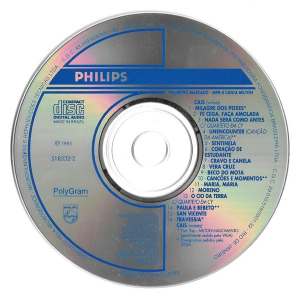 CD - MPB4 – MPB-4 Canta Milton - Colecionadores Discos - vários títulos ...