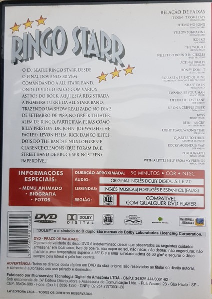 DVD Ringo Starr And His All-Starr Band – Ringo Starr And His All-Starr ...