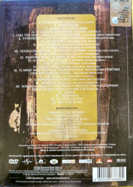 DVD Zucchero Sugar Fornaciari – ZU & Co. Live At The Royal Albert Hall ...