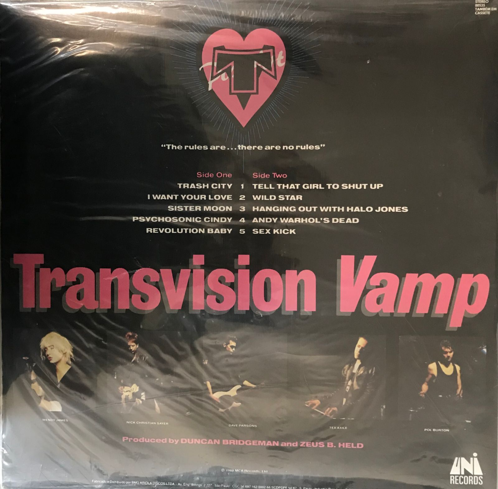 LP Transvision Vamp – Pop Art - Colecionadores Discos - vários títulos ...