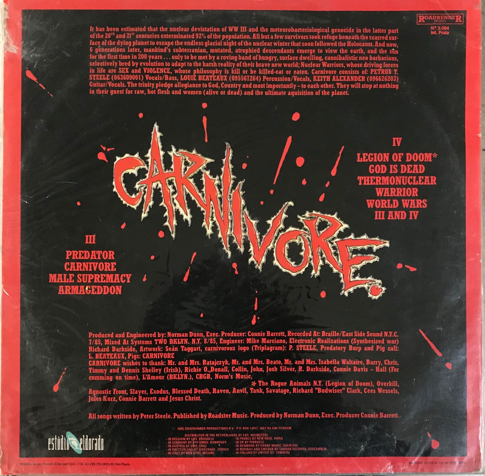 LP Carnivore – Carnivore (lacrado) - Colecionadores Discos - vários ...