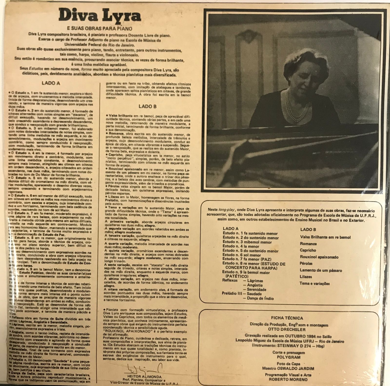 LP - Diva Lyra e suas obras para piano - Colecionadores Discos - vários ...