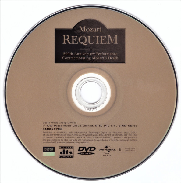 DVD - Mozart, Requiem, Sir Georg Solti - Colecionadores Discos - vários títulos em Vinil, CD ...