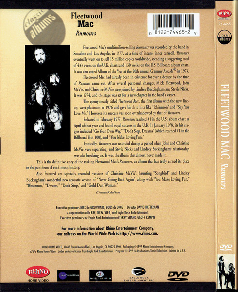 DVD - Fleetwood Mac – Rumours - Recounting The Journey Of A Legendary ...