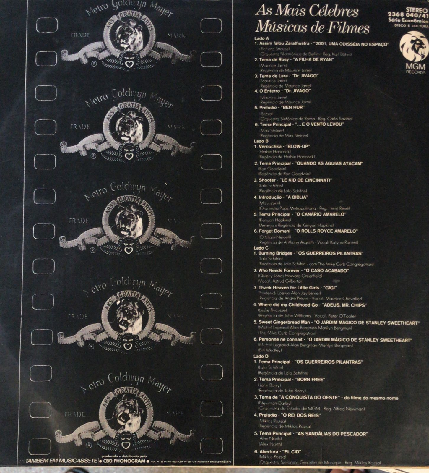 LP - As Mais Célebres Músicas De Filmes - Golden Film Themes (Original ...