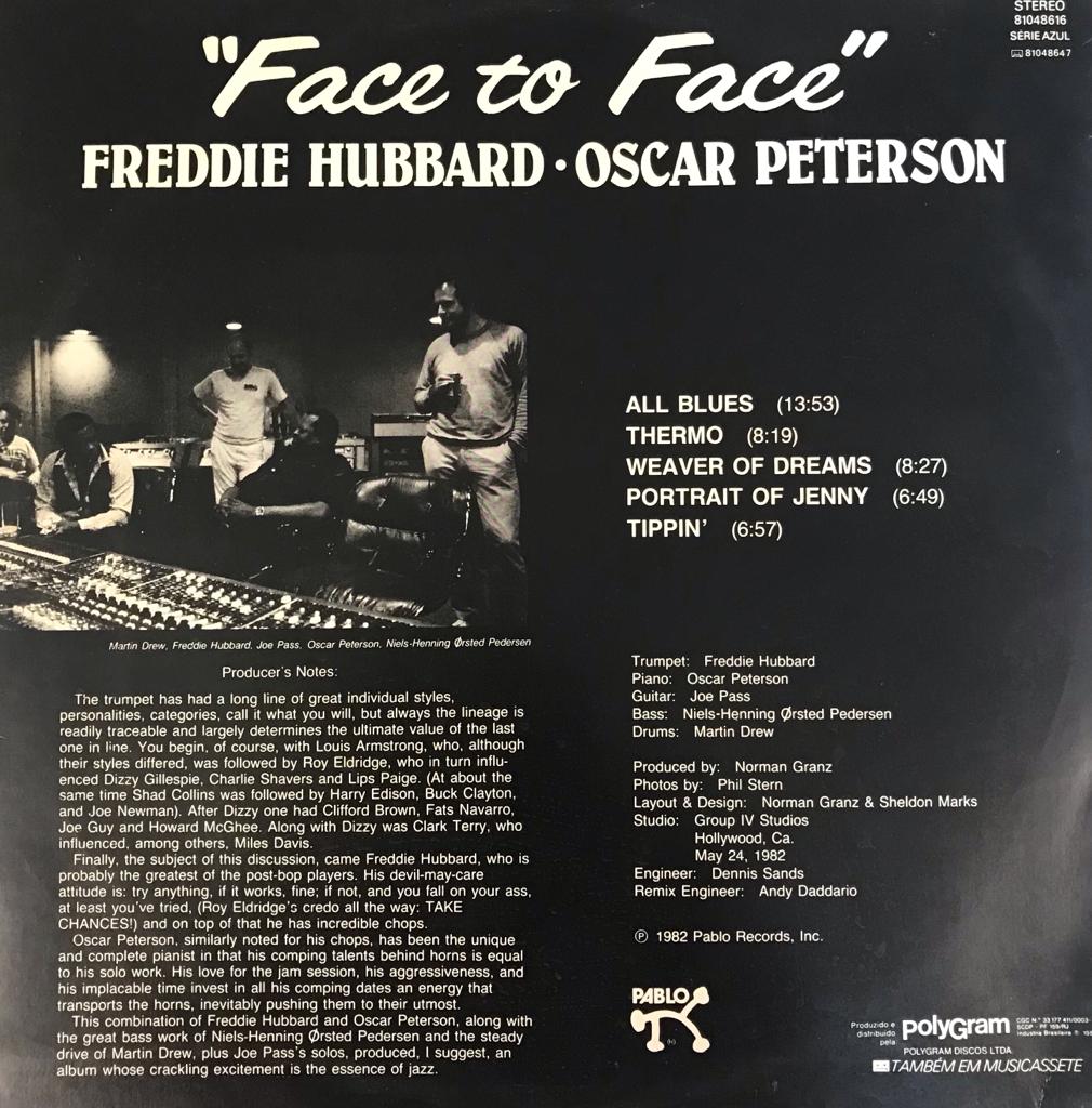 LP - Freddie Hubbard & Oscar Peterson – Face To Face - Colecionadores ...
