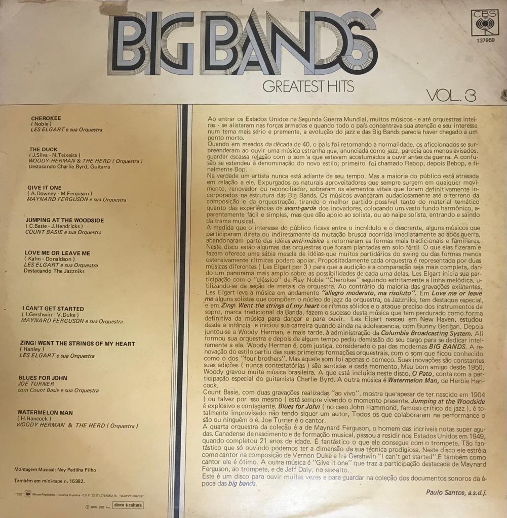 LP - Big Bands' - Greatest Hits - Vol. 3 ( Vários Artistas ...